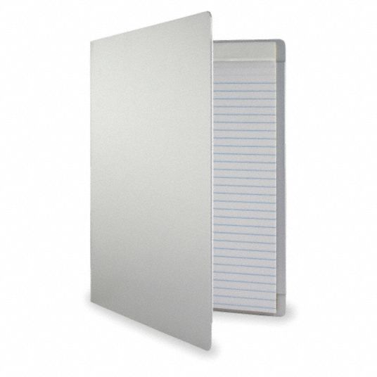 Silver File Size, 9 in W x 12 in H, 1/4 in Clip Capacity, 1 EA - Grainger