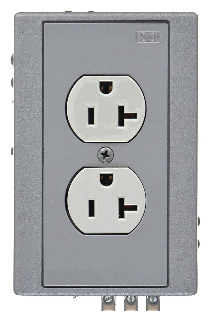 Duplex, 5-20R, DIN Rail Receptacle - 1DNV8|DRUB20 - Grainger