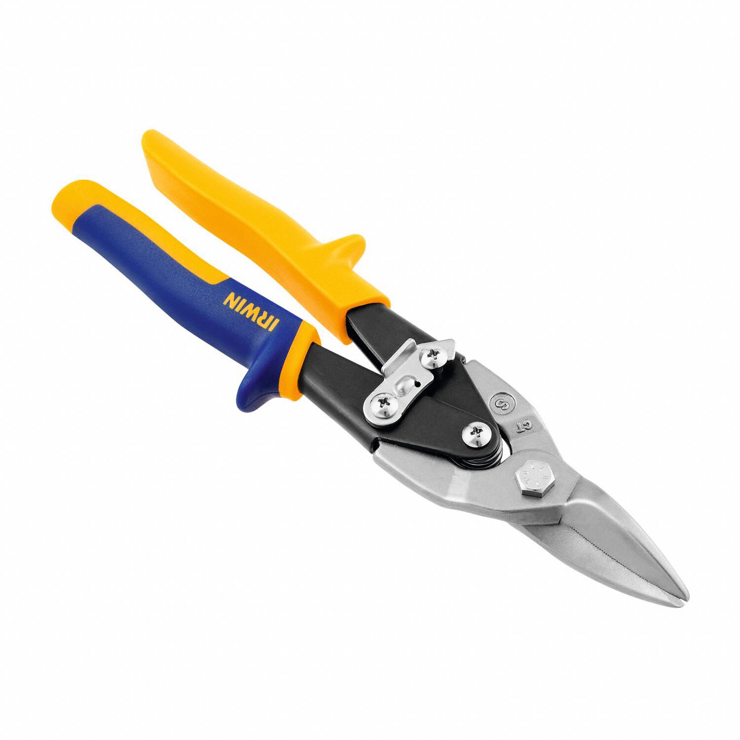 IRWIN Aviation Snip: Straight, 10 in Overall Lg, 1 1/4 in Cutting Lg ...