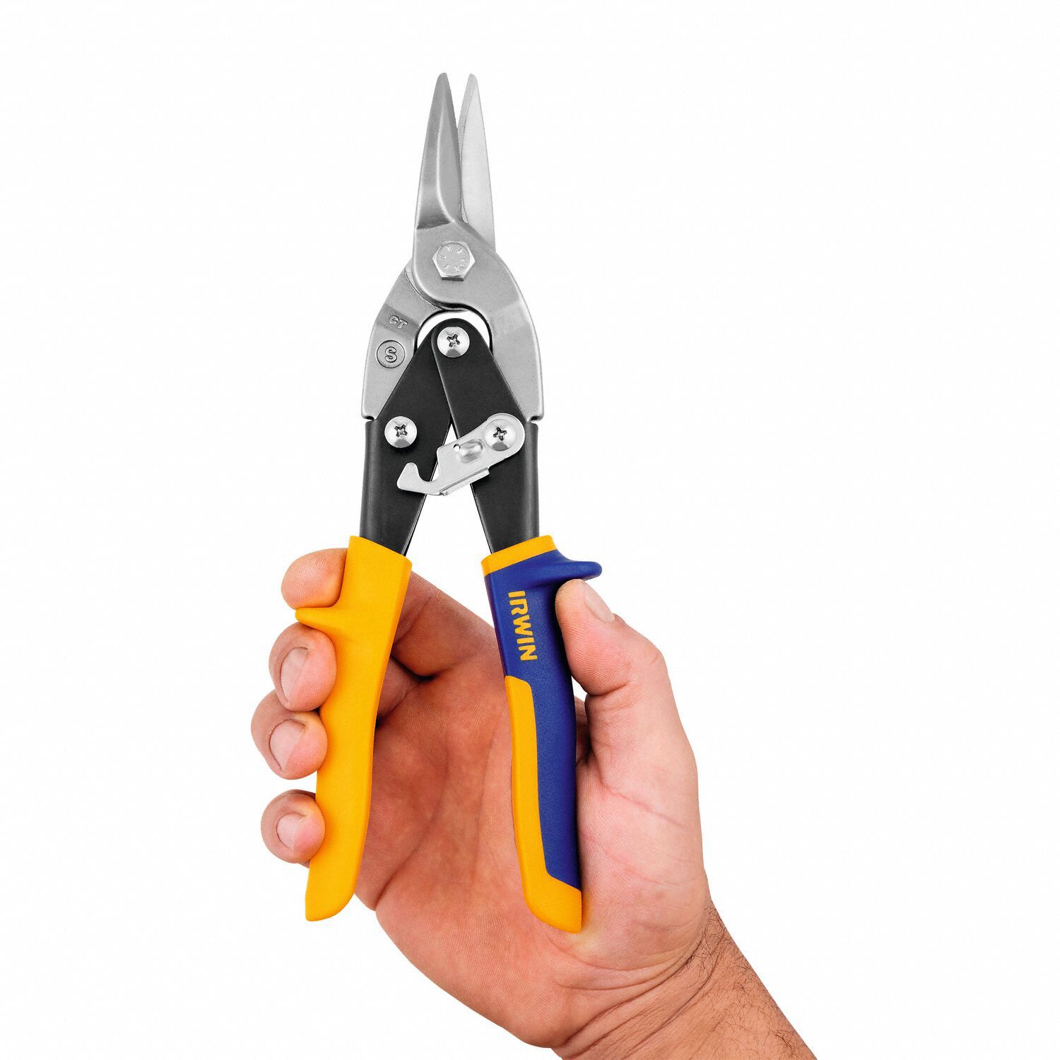 IRWIN Aviation Snip: Straight, 10 in Overall Lg, 1 1/4 in Cutting Lg ...