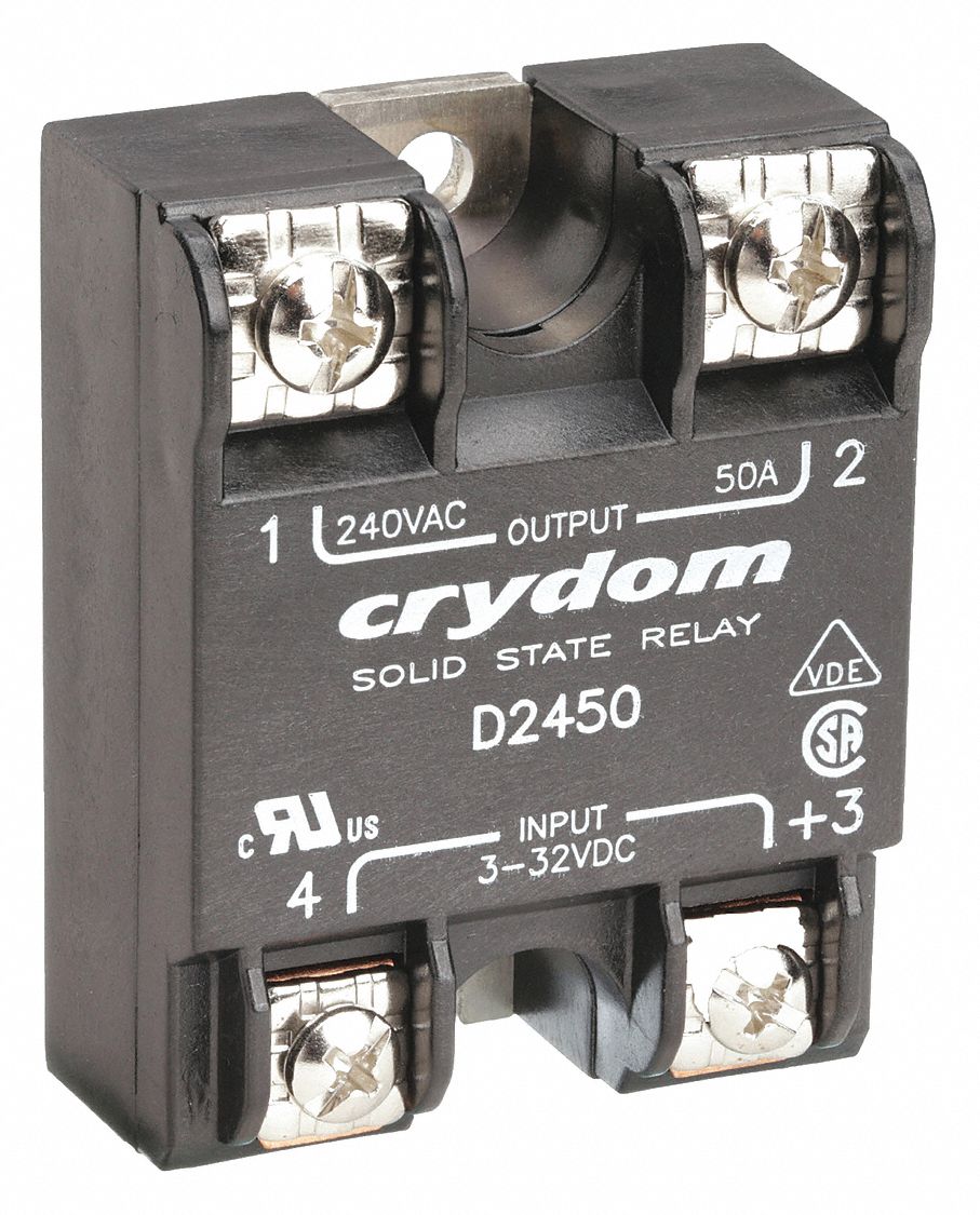 CRYDOM, Surface Mounted, 50 A Max Output Current, Solid State Relay ...