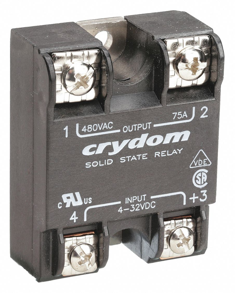 CRYDOM, Surface Mounted, 75 A Max Output Current, Solid State Relay ...