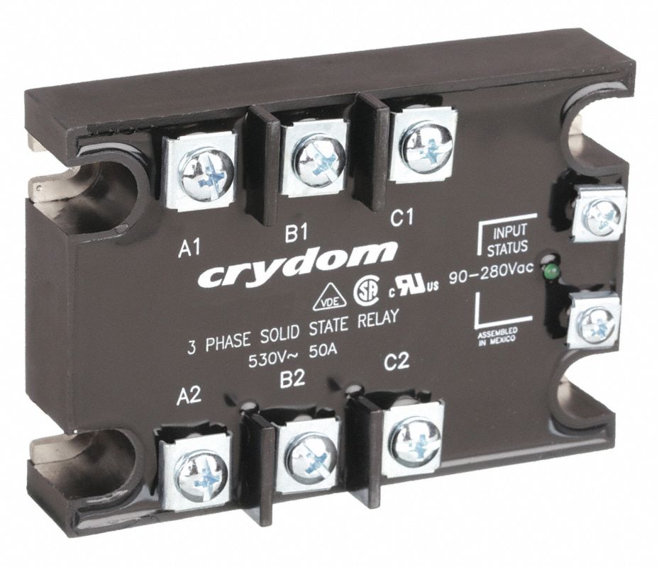 CRYDOM Relevador de Estado Sólido, Amperaje de Salida máx. c/Disipador ...