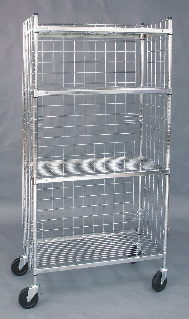 GRAINGER APPROVED Wire High Cart, 3 Sided, 18 x 36 In - 1DYF3|1DYF3 ...