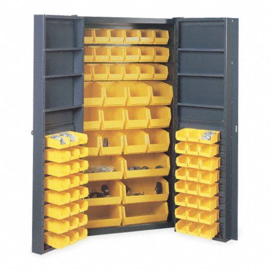 Bin Cab,Louvered/Shelving,72"H,38"W,24"D - Grainger