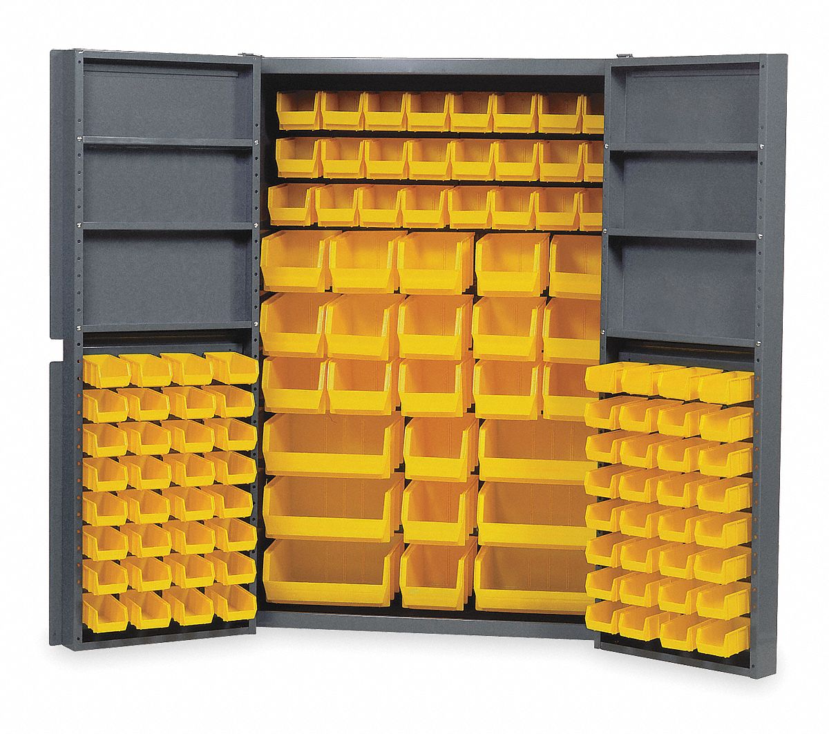 Bin Cab,Louvered/Shelving,72"H,48"W,24"D - Grainger