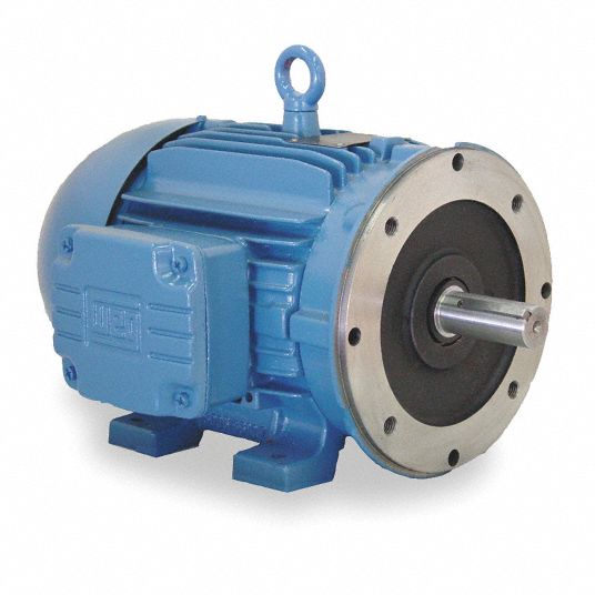 WEG General Purpose Motor, 15 HP, 3-Phase, Nameplate RPM 1760, Voltage 230/460, 254TC Frame ...