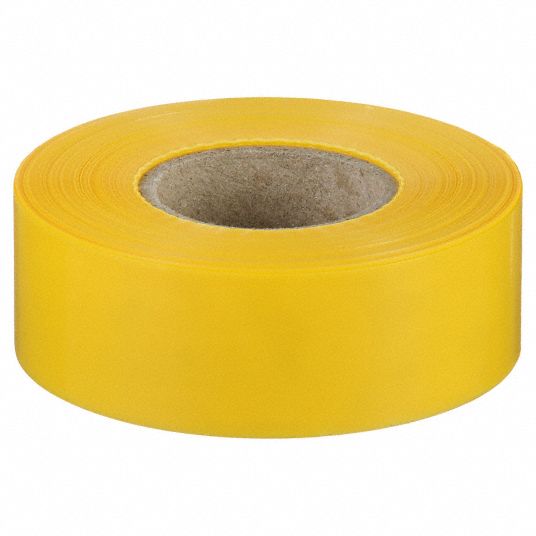 Yellow, No Legend, Flagging Tape - 1EC22|1EC22 - Grainger