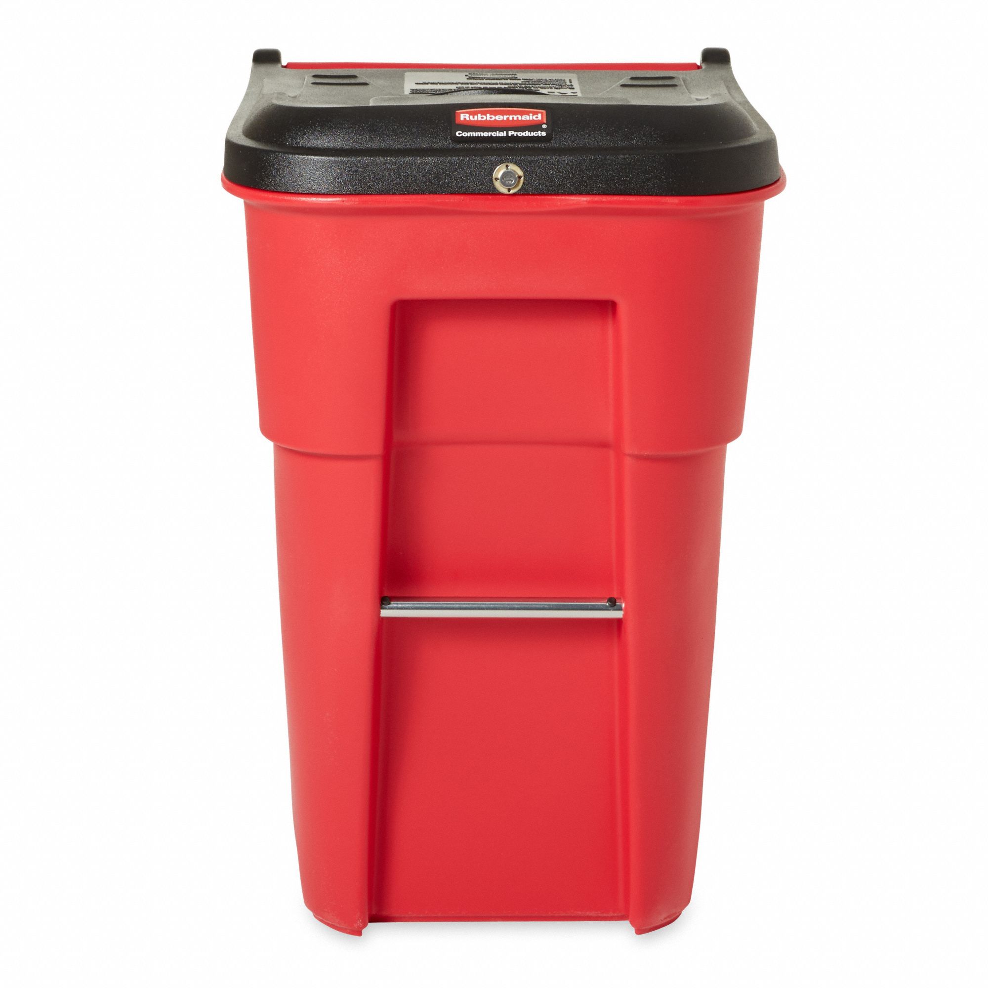 RUBBERMAID COMMERCIAL PRODUCTS Rollout Trash Can, 65 gal, Wheeled ...