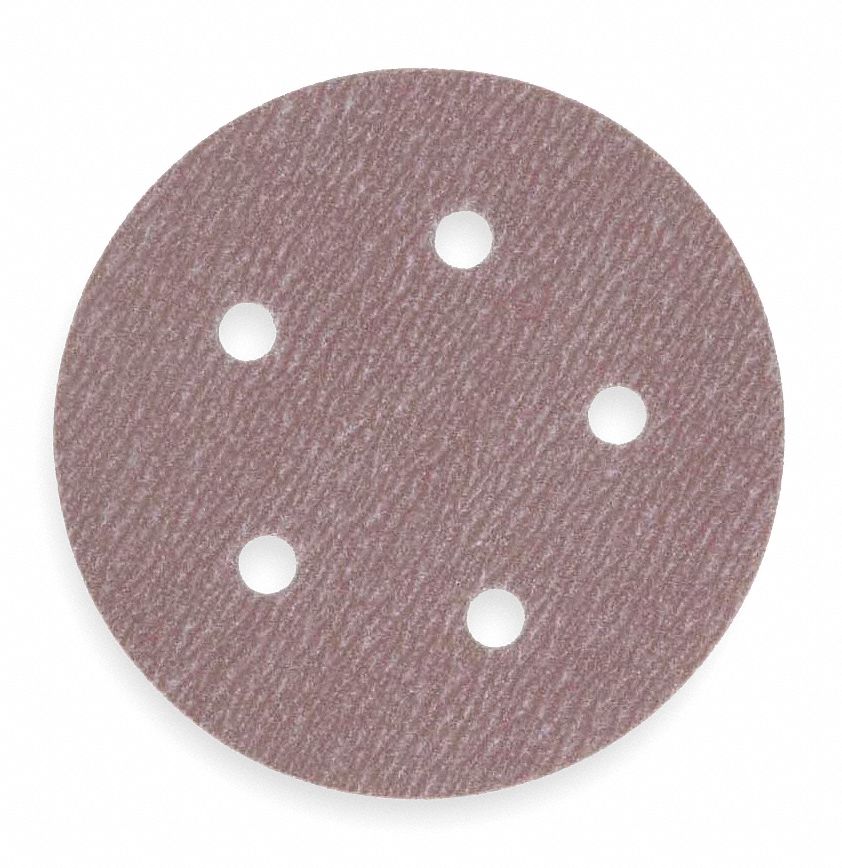 NORTON, 5 in Dia, 5 Hole, Hook-and-Loop Sanding Disc - 1EDY3 ...