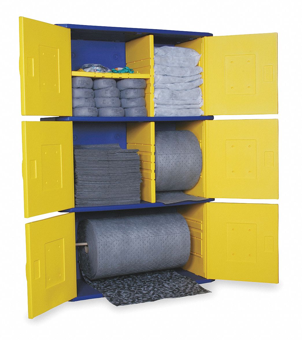 BRADY SPC ABSORBENTS Empty Spill Cabinet, Container Type Floor Cabinet ...