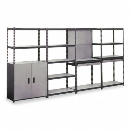 Modular Shelving Set Work Surface, 144 inW x 18 inD x 72 inH - Grainger