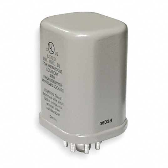 DAYTON Hermetically Sealed Relay, 24V DC Coil Volts, 12A @ 240V AC ...