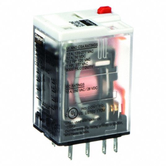 240V AC Coil Volts, 12A @ 277V AC Contact Rating - Relay, 12A @ 28V DC Contact Rating - Relay ...