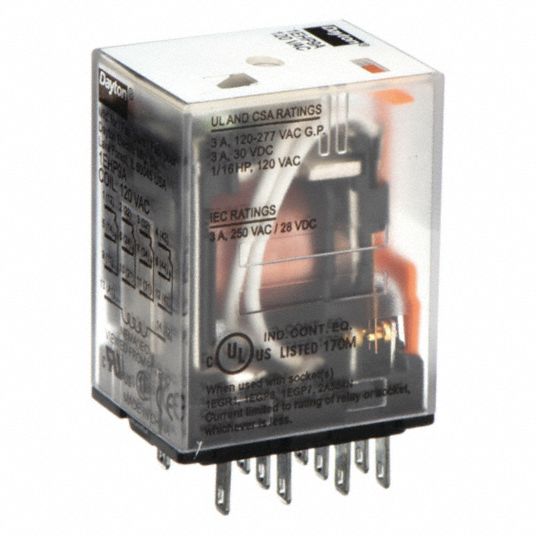 General Purpose Relay, 120V AC Coil Volts, 3A @ 240V AC Contact Rating - Relay - Grainger