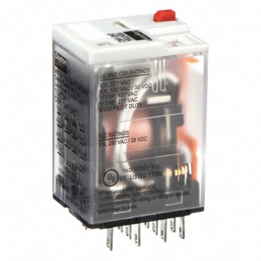 General Purpose Relay, 240V AC Coil Volts, 6A @ 277V AC Contact Rating - Relay - Grainger