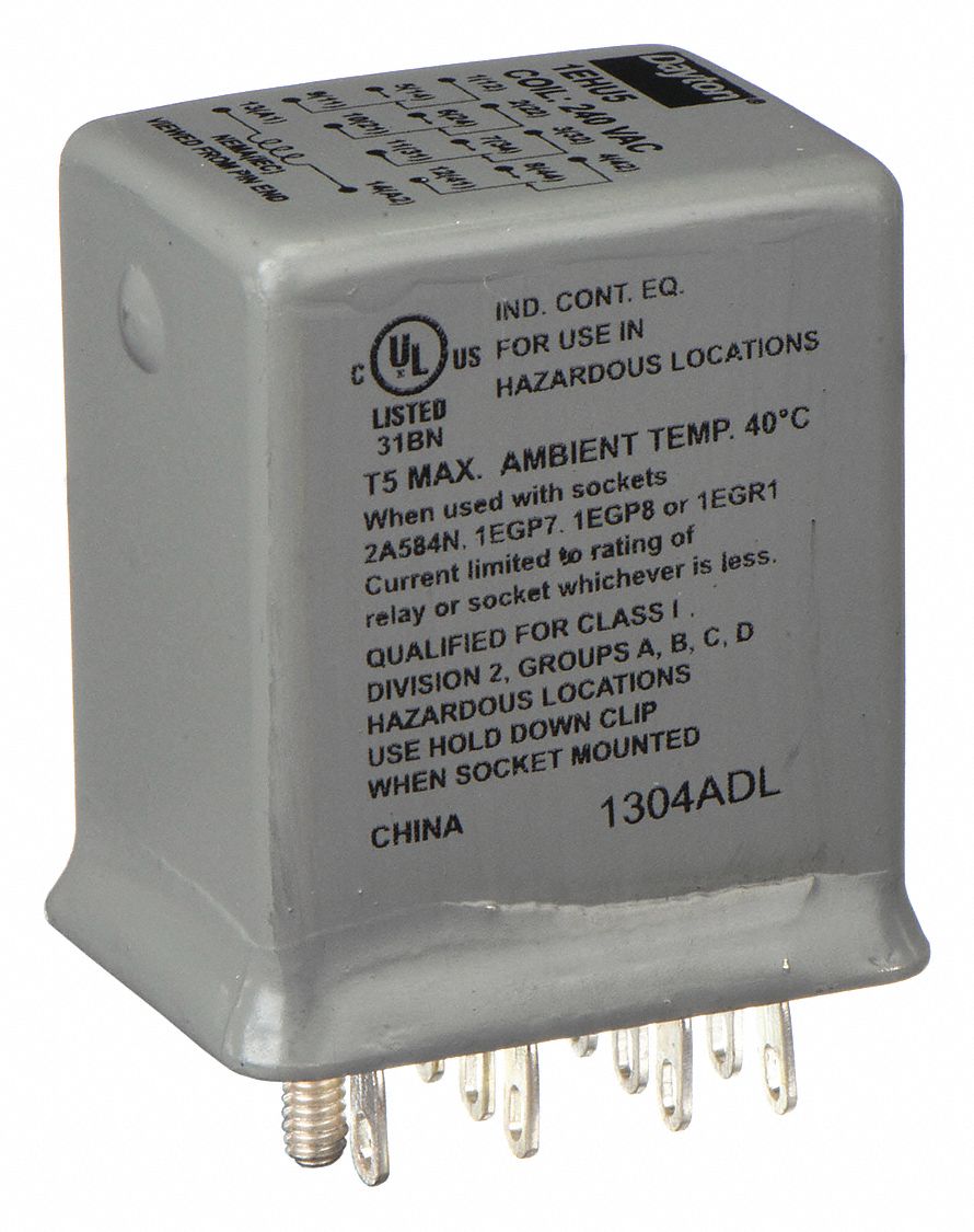 240V AC Coil Volts, 3A @ 240V AC Contact Rating - Relay, 3A @ 28V DC ...