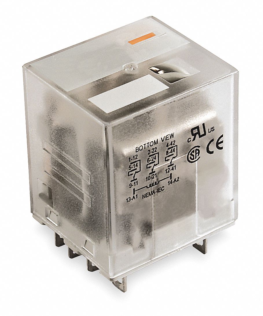 24V DC Coil Volts, Square, Number of Pins - Relay 11 - Grainger