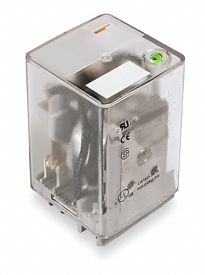 120V AC Coil Volts, Square, Number of Pins - Relay 8 - Grainger