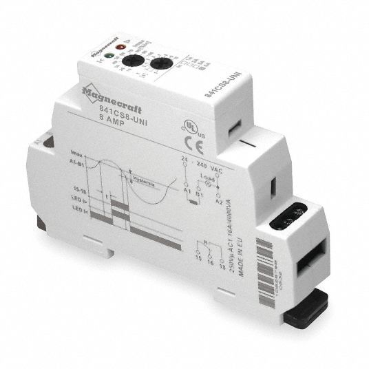 DAYTON Adjustable Current Sensing Relay: 24 to 240V AC, Adj 0.10 to 1 ...