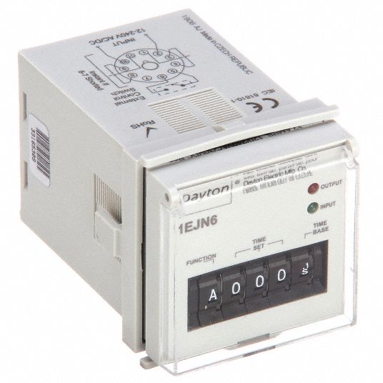DAYTON, Socket Mounted, 240V AC, Multi-Function Time Delay Relay ...