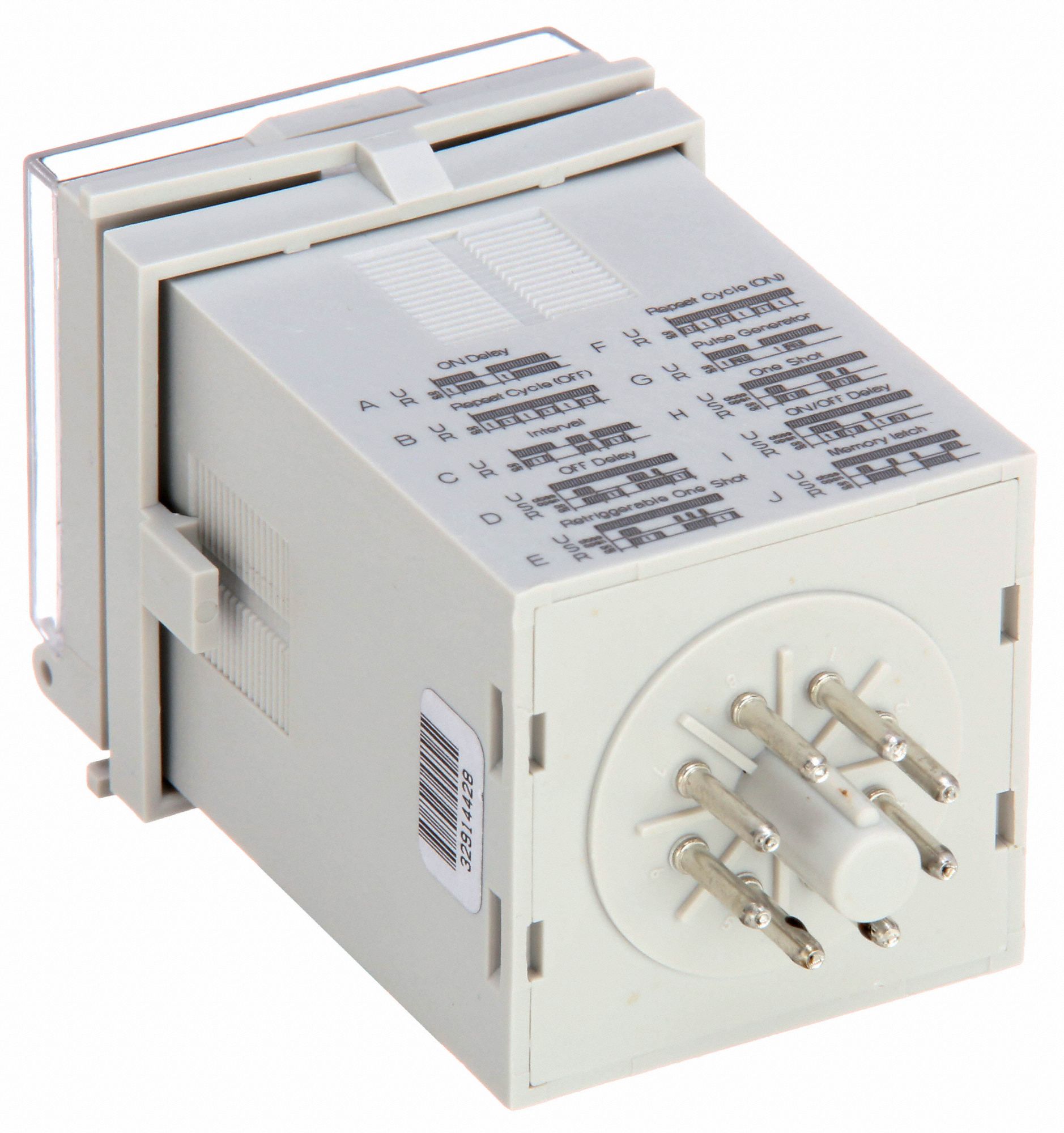 DAYTON Multi-Function Time Delay Relay: 8 Pins - Relay, Rotary Knob, 12 ...