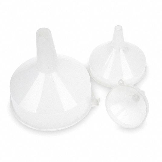 WESTWARD 3-Pc. Funnel Set: Plastic, 91 fl oz Fluid Capacity, 3 7/8 in_5 ...