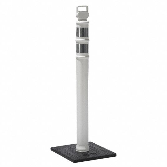 Portable, White, Delineator Post - 1EKV7|03-747WRBC - Grainger