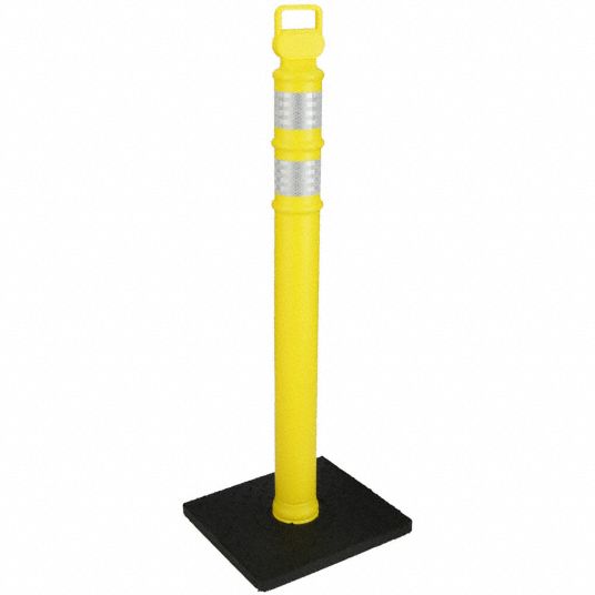 Portable, Yellow, Delineator Post - 1EKV8|03-747YRBC - Grainger