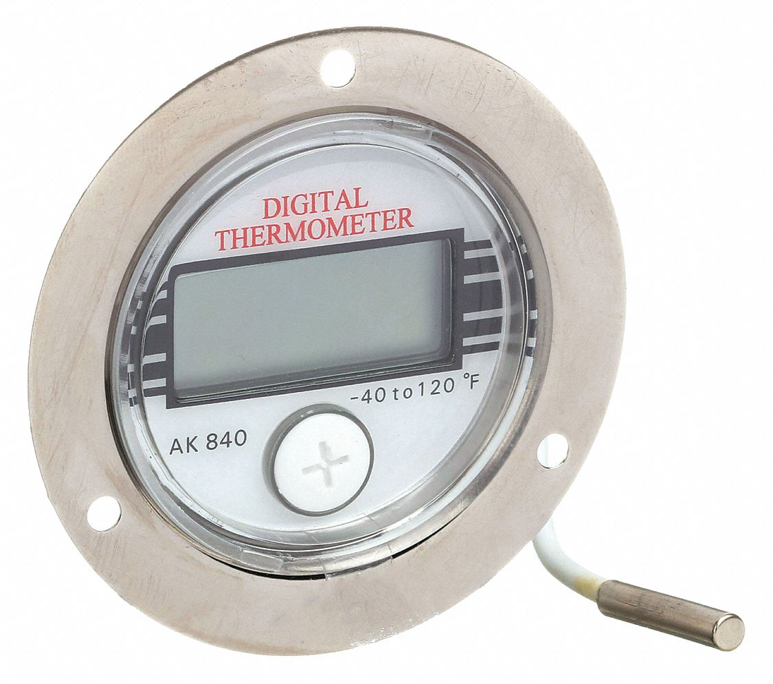 -40°F to 120°F, +/-2°F from -4° to 77°F/+/-4°F, Digital Panel Mount ...