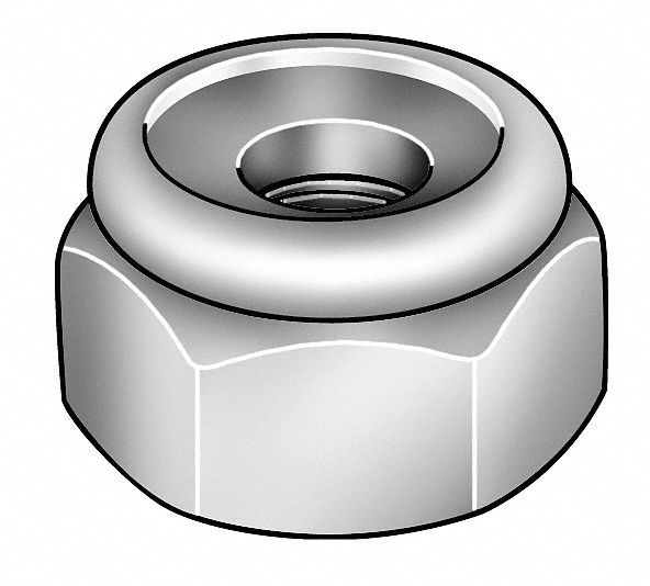 Lock Nut, PK 100 - Grainger