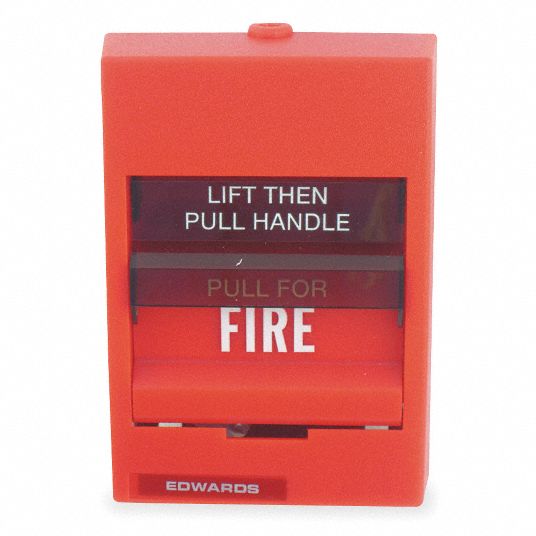 EDWARDS SIGNALING Fire Alarm Pull Station, Red, H 5 3/16 In - 1EYC9 ...