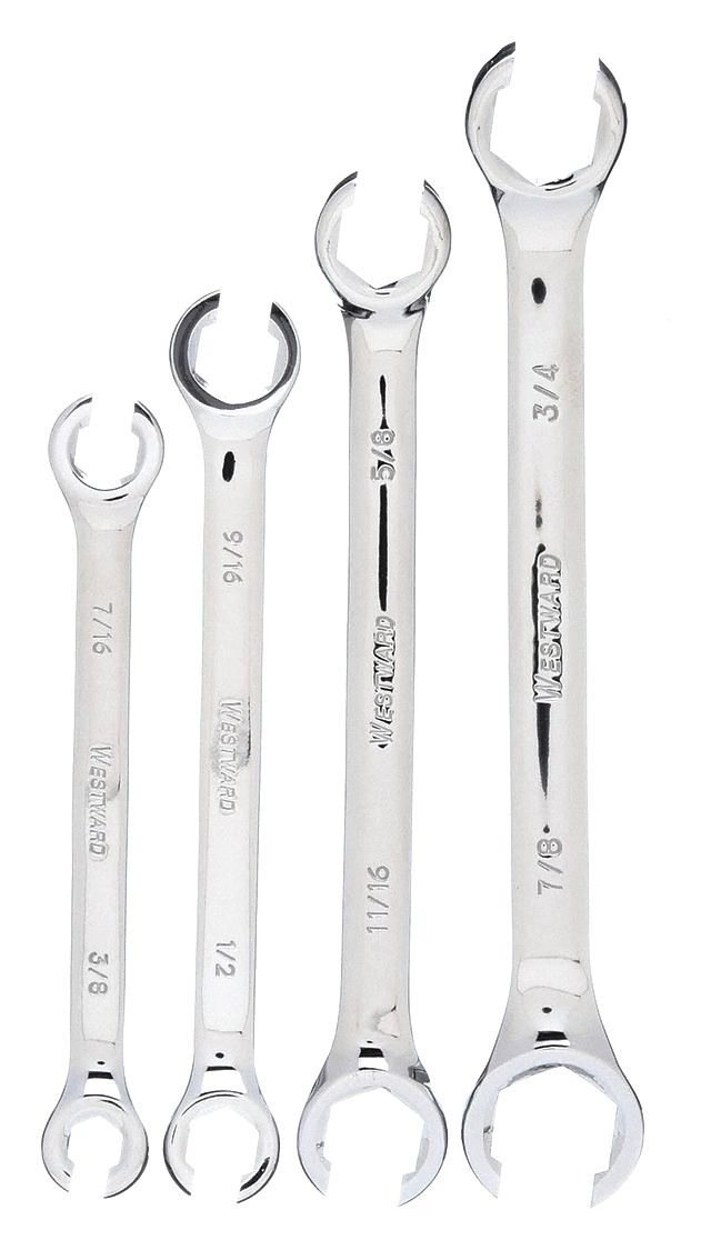 Flare Nut Wrench Set, Full Polish - Grainger