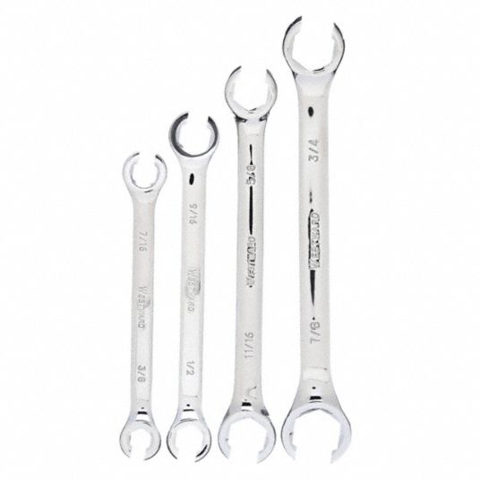 Flare Nut Wrench Set, Full Polish - Grainger
