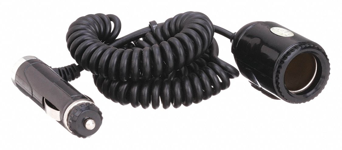 BELL, Extension Cord, 1 Connections, Power Outlet Coiled Extension Cord ...