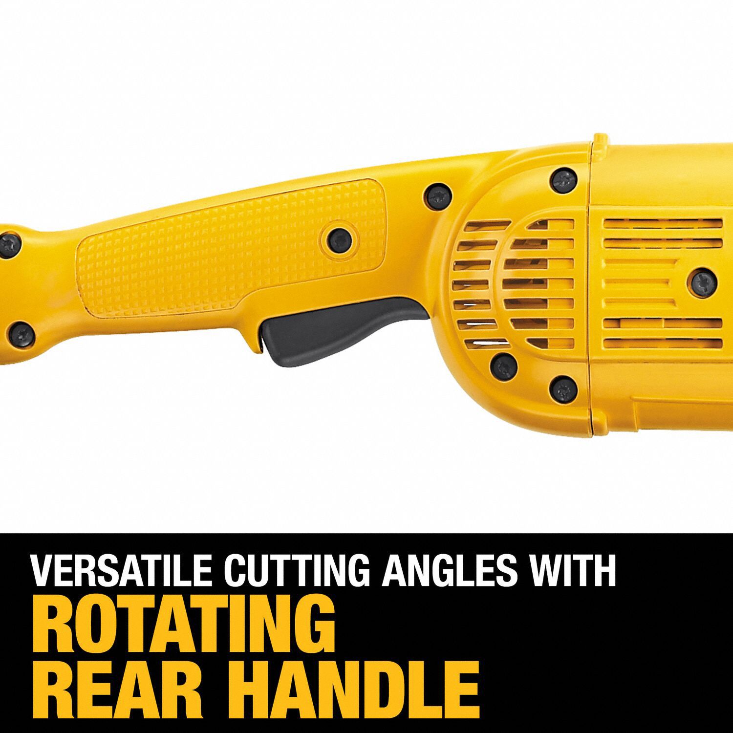 DEWALT Angle Grinder: 15 A, 6,000 RPM Max. Speed, Trigger, Adj Guard, 7 ...