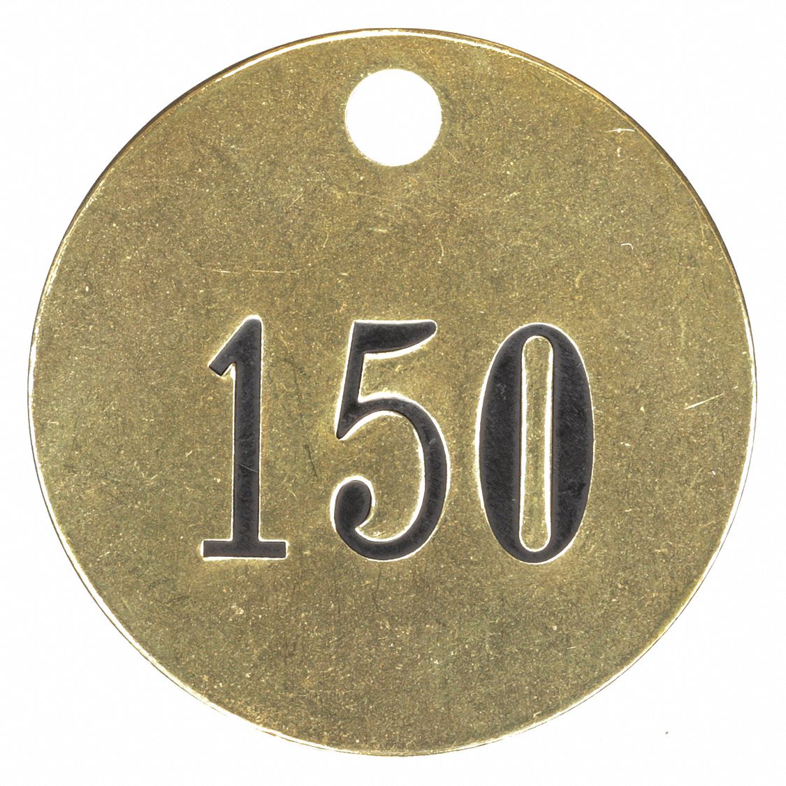 Numbered Tag, Tag Shape Round, Diameter 1 1/2 in, Height 1 1/2 in ...