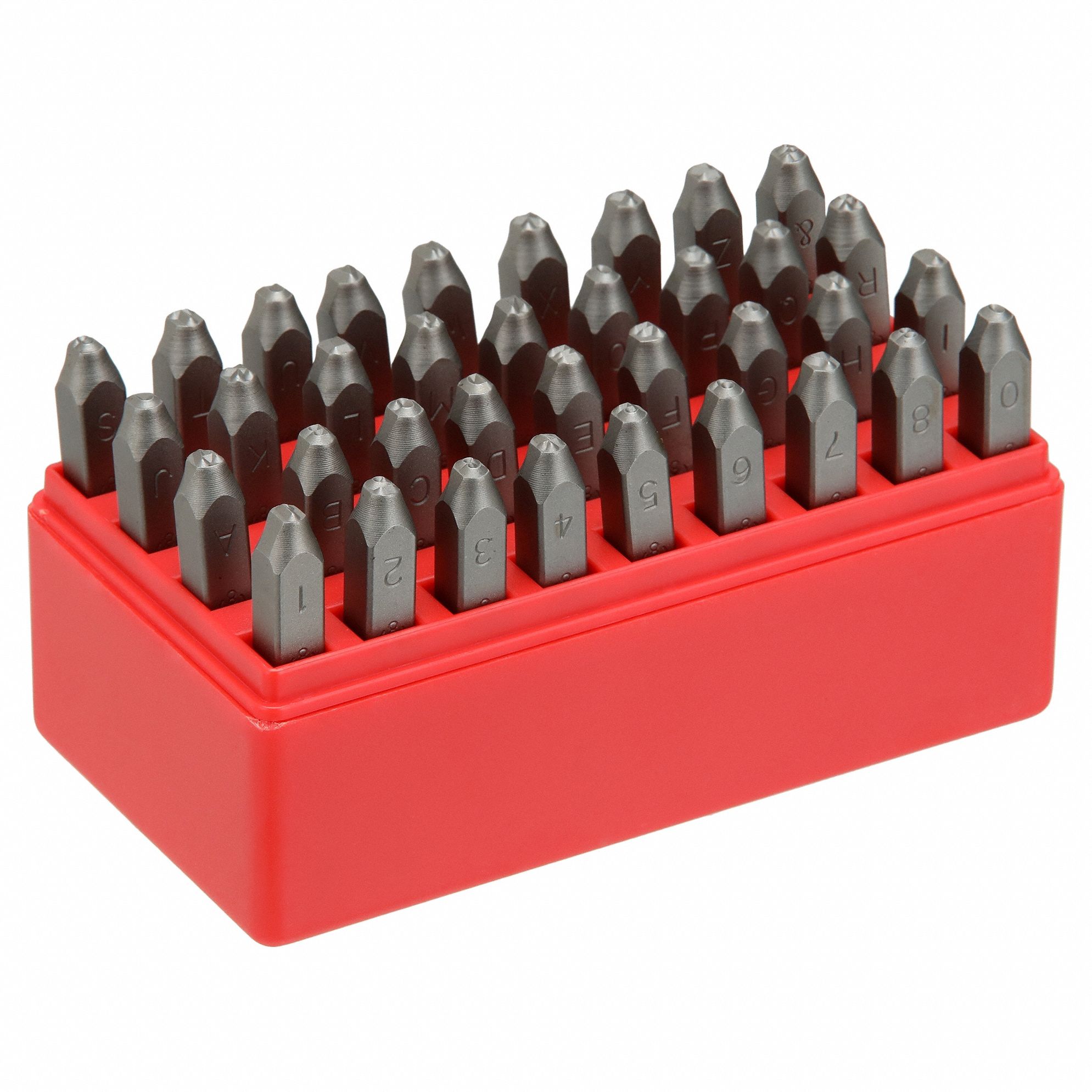 0 thru 9 (6 doubles as 9)/Ampersand (&)/A thru Z, 2 1/2 in Shank Lg ...