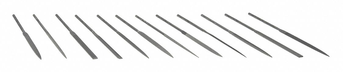 NICHOLSON NEEDLE FILE SET, BARRETTE/EQUALING/HALF ROUND/KNIFE ...