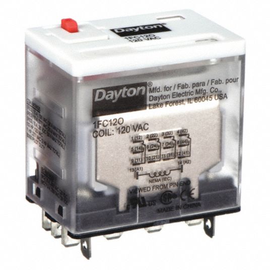 General Purpose Relay, 120V AC Coil Volts, 15A @ 277V AC Contact Rating - Relay - Grainger