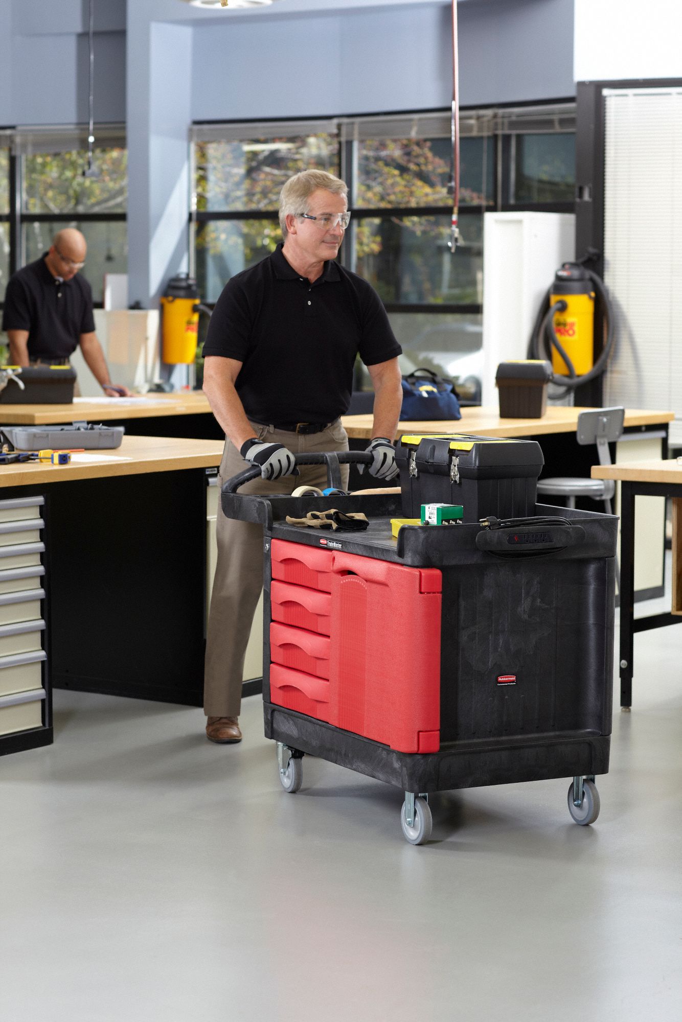 RUBBERMAID COMMERCIAL PRODUCTS Mobile Cabinet Workbench: 49 in Wd, 26 1 ...