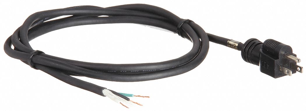 8 ft Lg, NEMA 5-15P Plug, Power Cord - 1FD86|E3601 - Grainger