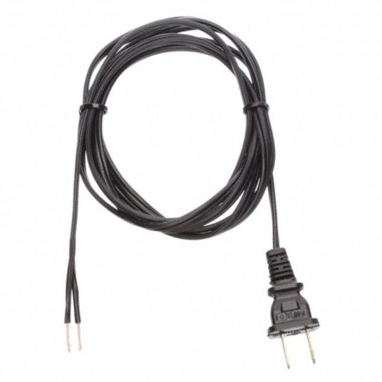 POWER FIRST, 8 ft Lg, NEMA 1-15P Plug, Power Cord - 1FD94|1FD94 - Grainger