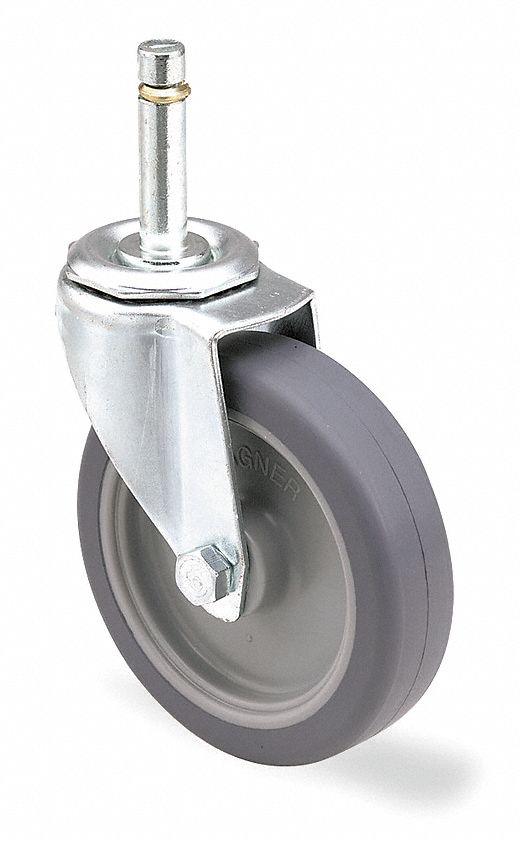 Swivel Stem Caster, 3 in Wheel Dia., 210 lb Load Rating - Grainger