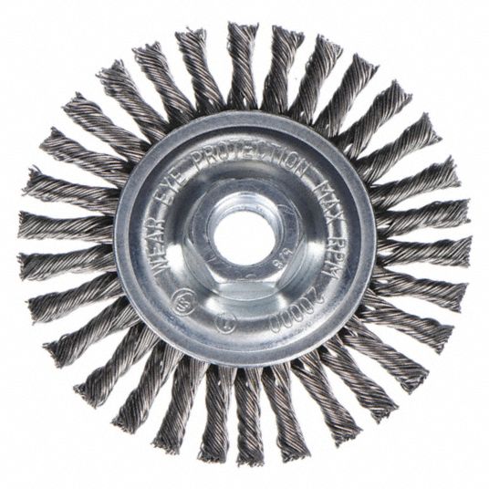 Stringer Twist Wheel,4 Dia,0.020 Wire,SS - Grainger