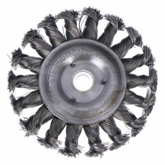 Knot Wire Wheel,4 Dia,0.0140 Wire,Steel - Grainger
