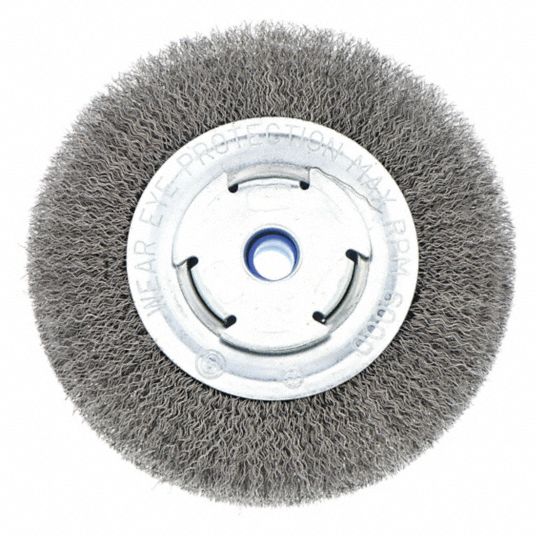 Crimped Wire Wheel,6 Dia,0.0118 Wire,SS - Grainger