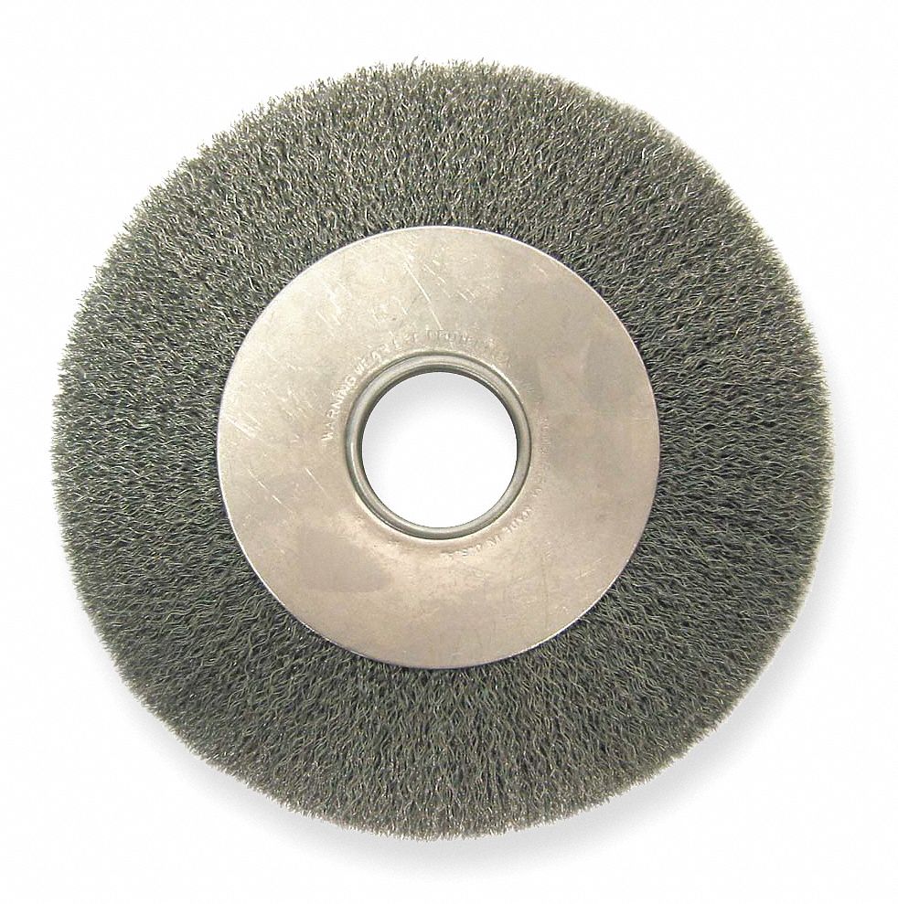Crimped Wheel,6 In Dia,0.014 Wire,Steel - Grainger
