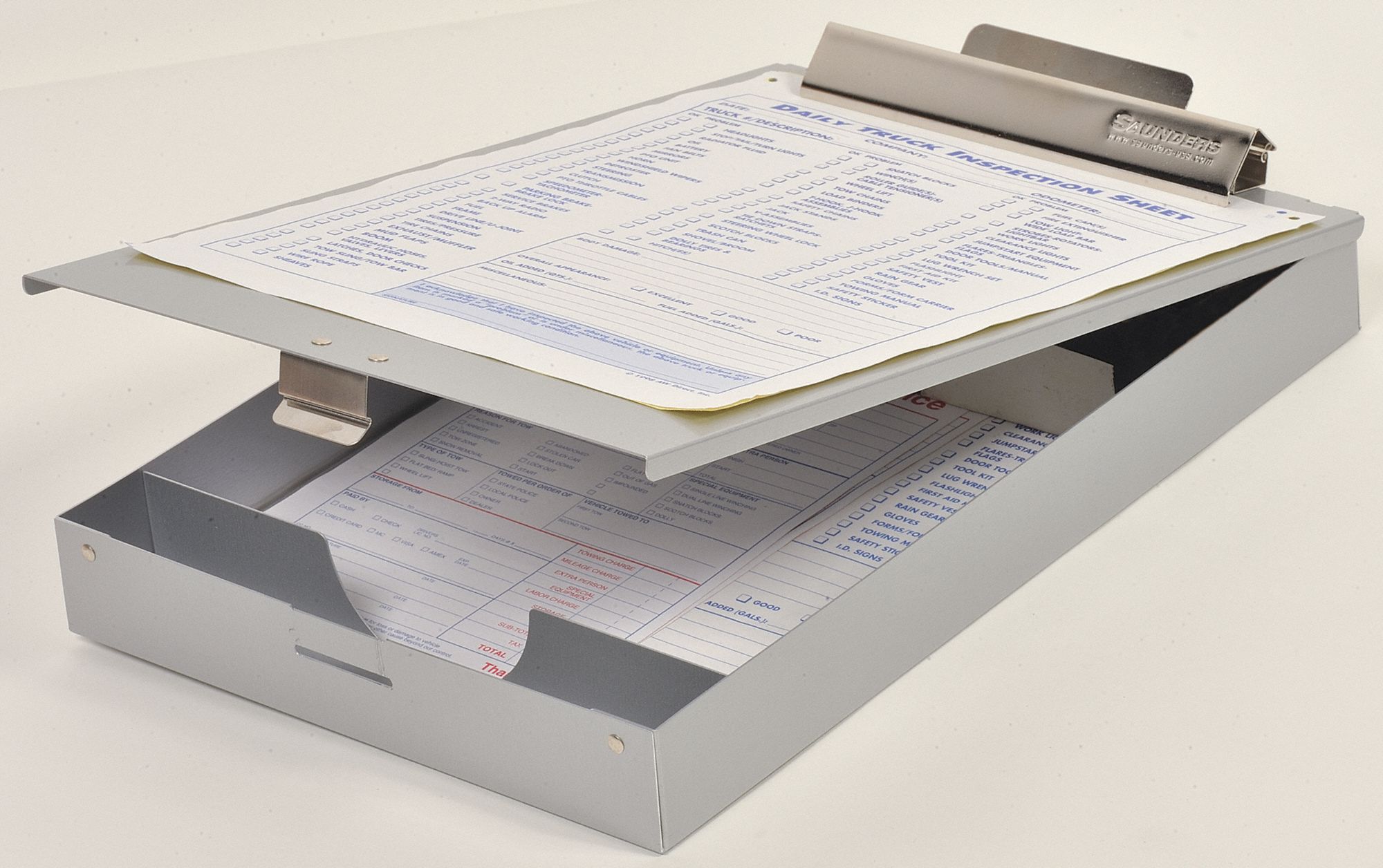 SAUNDERS Silver Aluminum Storage Clipboard, Legal File Size, 9 in W x ... SAUNDERS Silver Aluminum Storage Clipboard, Legal File Size, 9 in W x ...