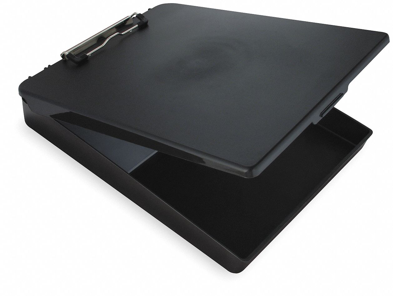 Black File Size, 9 7/8 in W x 12 11/16 in H, 1/2 in Clip Capacity, 1 EA ...